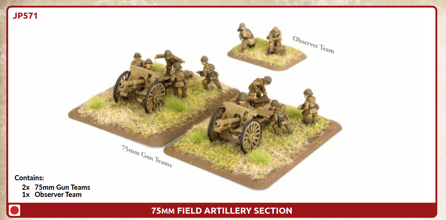 [JP571] Japanese: 75mm Field Artillery Section | Battlefield Hobbies